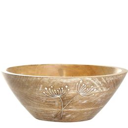 Chic Antique Tours Sch&uuml;ssel mit Schnitzereien H&ouml;he 9, &Oslash; 25 cm skandinavische Deko Online Shop