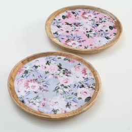 Boltze Mangoholz Teller Lilly 2er &Oslash; 25 cm skandinavische Deko Online Shop