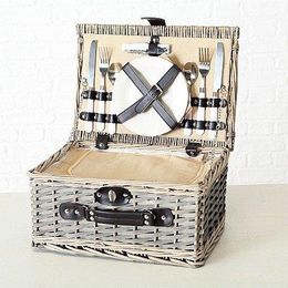Boltze Picknickkorb Ariege 38 x 28 x 18 cm skandinavische Deko Online Shop