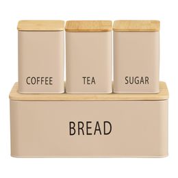 House Nordic K&uuml;chenaufbewahrung Dosen, Brotbox Kaffeedose Tula 4er Set 9,5/33 cm x 9,5/18 cm x 13/13,5 cm skandinavische Deko Online Shop