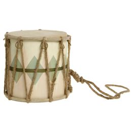 Chic Antique Handgemachte Vintage Trommel mit Leder H16/&Oslash; 17 cm, Salbei skandinavische Deko Online Shop