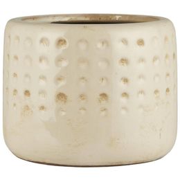 IB Laursen Topf Frida mit Lochmuster H&ouml;he 12, &Oslash; 14.5 cm, creme skandinavische Deko Online Shop