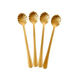 Rice Lattel&ouml;ffel rostfreier Stahl 4er 19 cm, gold skandinavische Deko Online Shop