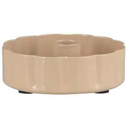 IB Laursen Kerzenhalter f&uuml;r d&uuml;nne Kerze gewellte Kante H&ouml;he 2, &Oslash; 6.7 cm, Coral Sands skandinavische Deko Online Shop