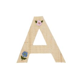 Rice Raffia Buchstaben Sticker A, Flower skandinavische Deko Online Shop