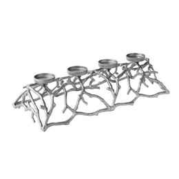 Invicta Interior 4-fach Kerzenhalter Abstract 60 x 25 x 16 cm, silber skandinavische Deko Online Shop