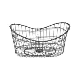 Krasilnikoff Bistro Draht Korb 20 x 14 x 11 cm, oval skandinavische Deko Online Shop