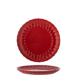 Bloomingville Latina Dessert-Teller, Steingut &Oslash; 20xH2 cm, rot skandinavische Deko Online Shop