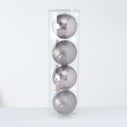 Boltze Gro&szlig;e Weihnachtskugeln &Oslash; 10 cm, 4 tlg Grau skandinavische Deko Online Shop