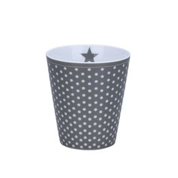 Krasilnikoff Happy Mug Micro Dots Becher &Oslash;8,7 x H10cm, 330 ml, anthrazit skandinavische Deko Online Shop