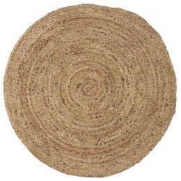 IB Laursen Teppich rund natur Jute &Oslash; 90 cm skandinavische Deko Online Shop