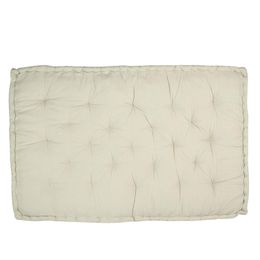 Clayre & Eef Clayre & Eef Palettenkissen mit Schaumstoff gesteppt 120x80x8cm, creme/gr&uuml;n skandinavische Deko Online Shop
