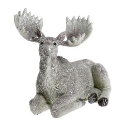 Chic Antique Deko Elch Aufsteller mit Glitzer H13/L15,5/B9,5 cm, verte skandinavische Deko Online Shop