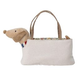 Bloomingville Soft Toy Hund mit Tasche Hilena 28 x 5 x 15 cm skandinavische Deko Online Shop
