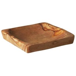 IB Laursen Eckige Schale mini aus Olivenholz 7 x 7 x 1.1 cm skandinavische Deko Online Shop