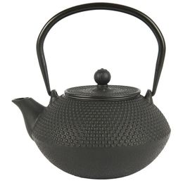IB Laursen Teekanne aus Gu&szlig;eisen mit Sieb L&auml;nge 19,50 x H&ouml;he 13 cm, &Oslash; 16 cm, schwarz skandinavische Deko Online Shop