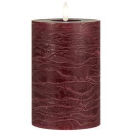 IB Laursen LED-Stumpenkerze mit warmer Flamme H&ouml;he 15, &Oslash; 10 cm, dunkelrot skandinavische Deko Online Shop