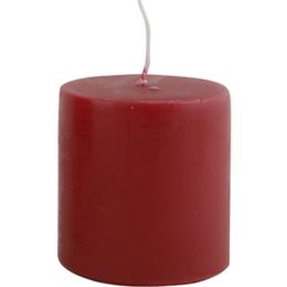 IB Laursen Stumpenkerze H&ouml;he 7,00 cm, &Oslash; 6,00 cm, dunkelrot skandinavische Deko Online Shop