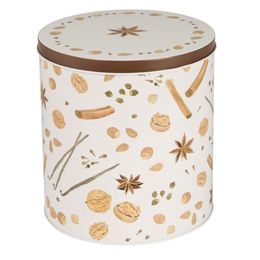 IB Laursen Geb&auml;ckdose Keksdose mit Weihnachtsgew&uuml;rzen hoch rund H&ouml;he 18.2, &Oslash; 16.8 cm skandinavische Deko Online Shop