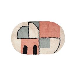 GreenGate Teppich Grafik aus Baumwolle 70 x 110 cm, coral skandinavische Deko Online Shop