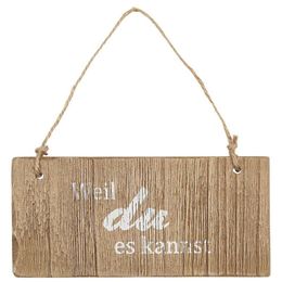 IB Laursen Holzschild Weil du es kannst 15 x 6,8 cm skandinavische Deko Online Shop