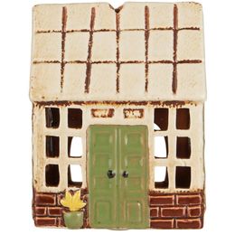 IB Laursen Teelichthaus Orangerie mit gr&uuml;ner T&uuml;r 14 x 7.5 x 17 cm skandinavische Deko Online Shop