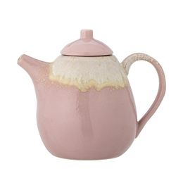 Bloomingville Teekanne Louisa in Rose aus Steingut &Oslash; 13,5 x 17,5 cm, rose skandinavische Deko Online Shop