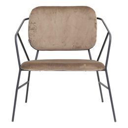 house doctor Lounge-Stuhl Klever Sitzh&ouml;he: 39 cm, 70 x 70 x 75 cm, braun skandinavische Deko Online Shop
