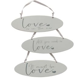 Boltze Schild Marry L30/B1/H10 cm, weiss skandinavische Deko Online Shop