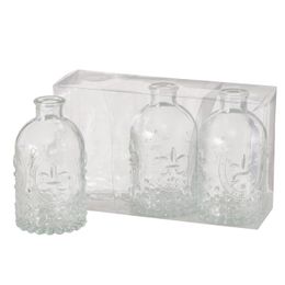Boltze Vase Country Glas 3er 12 cm, &Oslash; 5,5 cm skandinavische Deko Online Shop