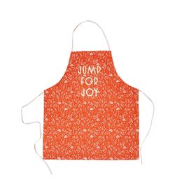 Rice Sch&uuml;rze Fall Print aus Baumwolle L83 x B70cm, orange skandinavische Deko Online Shop