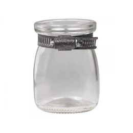 Chic Antique Glasvase Eisenverschluss H7/D5 cm, klar skandinavische Deko Online Shop