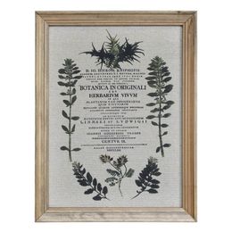 Chic Antique Bild mit wilden Blumen und Naturrahmen H&ouml;he 43, L&auml;nge 33 cm, Botanica skandinavische Deko Online Shop