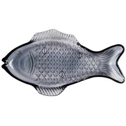 IB Laursen Platte fischf&ouml;rmig aus Glas 28 x 15 x 3 cm skandinavische Deko Online Shop