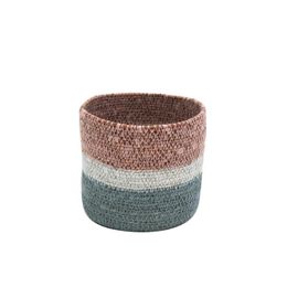 byRoom Korb 2er Set aus Seegras Rosa: &Oslash;12 x H11cm, Blau: &Oslash;9 x H10cm, 2er Set, diverse skandinavische Deko Online Shop