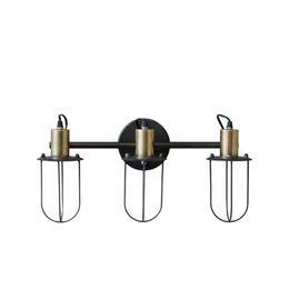Chic Antique Wandlampe Factory mit drei Fassungen H24,5/L50/B17 cm, kohle skandinavische Deko Online Shop