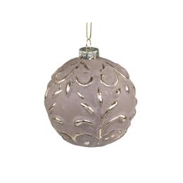Chic Antique Weihnachtskugel mit Goldmuster Vrilles &Oslash; 8 cm, antique mokka skandinavische Deko Online Shop