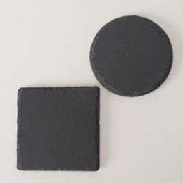 Boltze Untersetzer Stonka aus Schiefer, 2er 10 x 10 x 0,5 cm skandinavische Deko Online Shop
