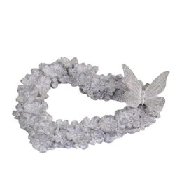 Chic Antique Herz mit Schmetterling H16/L17/B4 cm, antik grau skandinavische Deko Online Shop