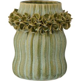 IB Laursen Vase mit Schmuck Hortensien H&ouml;he 15.5, &Oslash; 12.5 cm, Gr&uuml;n skandinavische Deko Online Shop