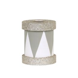 Chic Antique Kerzenst&auml;nder Trommel mit Glitzer H7/D6 cm verte skandinavische Deko Online Shop