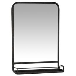 IB Laursen Wandspiegel mit Ablage 70 x 49 cm, Factory schwarz skandinavische Deko Online Shop