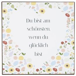 IB Laursen Metallschild Du bist am sch&ouml;nsten wenn du gl&uuml;cklich bist 18x18 cm skandinavische Deko Online Shop