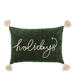 Chic Antique Aix Kissenbezug mit Quasten Holidays 50 x 35 cm, gr&uuml;n skandinavische Deko Online Shop