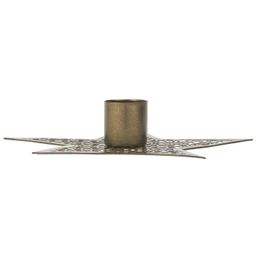 IB Laursen Kerzenhalter f&uuml;r Stabkerze Stern 13,5 x 13,5 x 2,5 cm, gold skandinavische Deko Online Shop