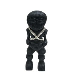byRoom Afrikanische Figur aus Mangoholz 15 x 38cm, schwarz skandinavische Deko Online Shop