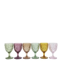 Chic Antique Saint-&Eacute;milion Weingl&auml;ser mit Muster, 6 Farben H15, &Oslash;8 cm skandinavische Deko Online Shop