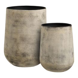 House Nordic Dekorative T&ouml;pfe Hou aus Metall &Oslash; 30/35 cm, H&ouml;he 38/48 cm skandinavische Deko Online Shop