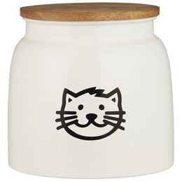 IB Laursen Dose f&uuml;r Katzenfutter mit Holzdeckel H&ouml;he 15.5, &Oslash; 16 cm skandinavische Deko Online Shop