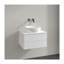 Villeroy & Boch Villeroy und Boch Antao Waschtisch-Unterschrank L18050MT mit Beleuchtung, 2 Ausz&uuml;ge, 600 x 360 x 500 mm, Front ohne Struktur, White Matt Lacquer / White Matt Lacquer